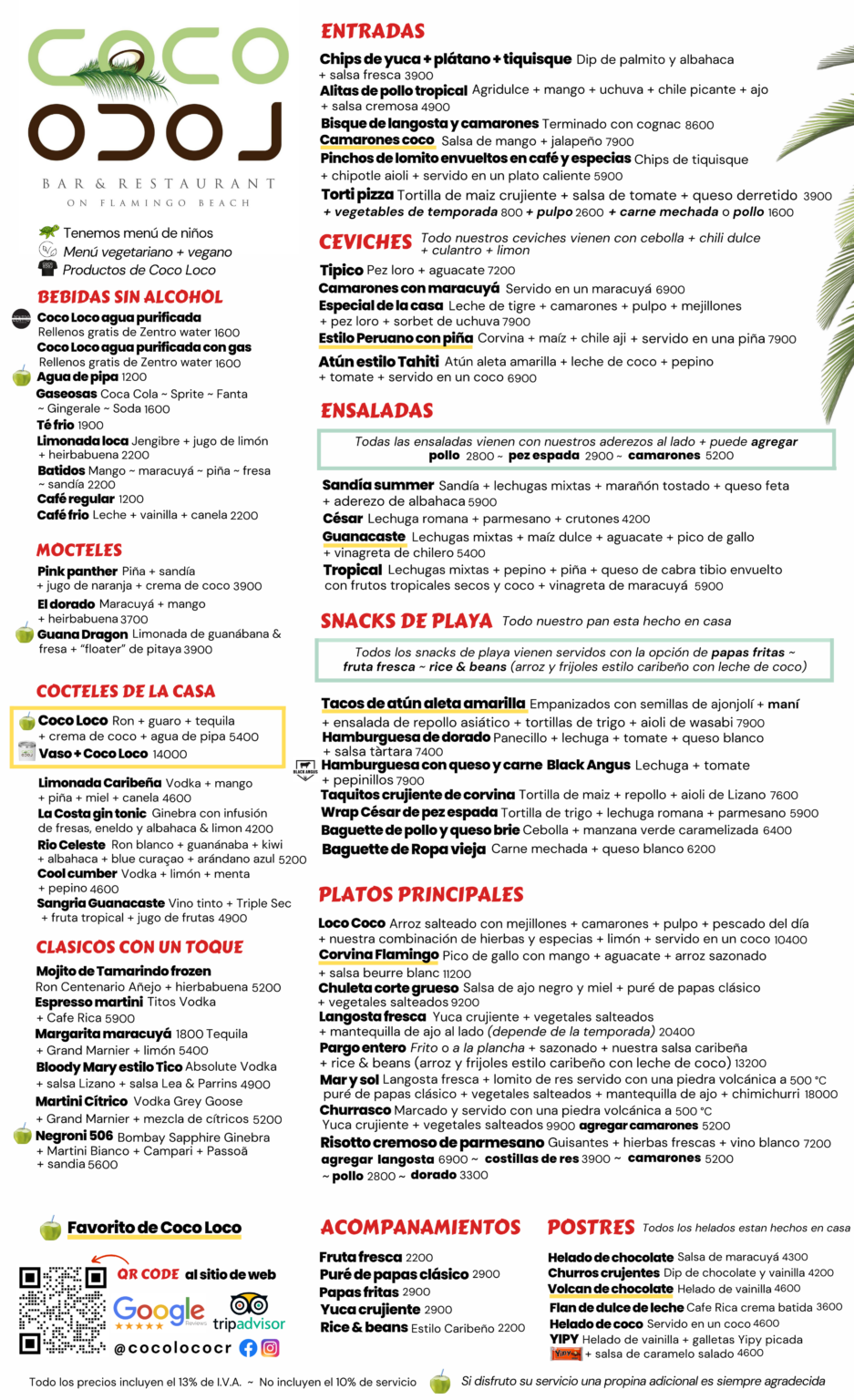 Menu - Coco Loco